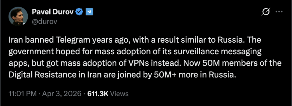 Telegram founder Pavel Durov says Iranian government’s ban backfired ...